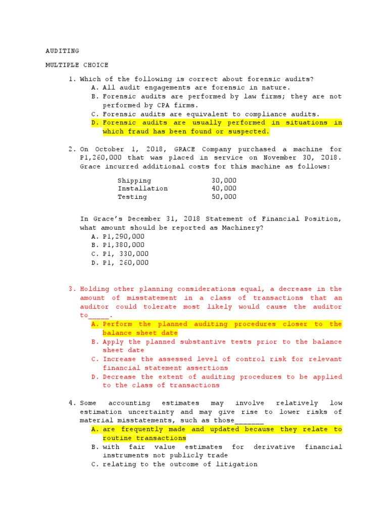 AUD | PDF | Financial Audit | Audit