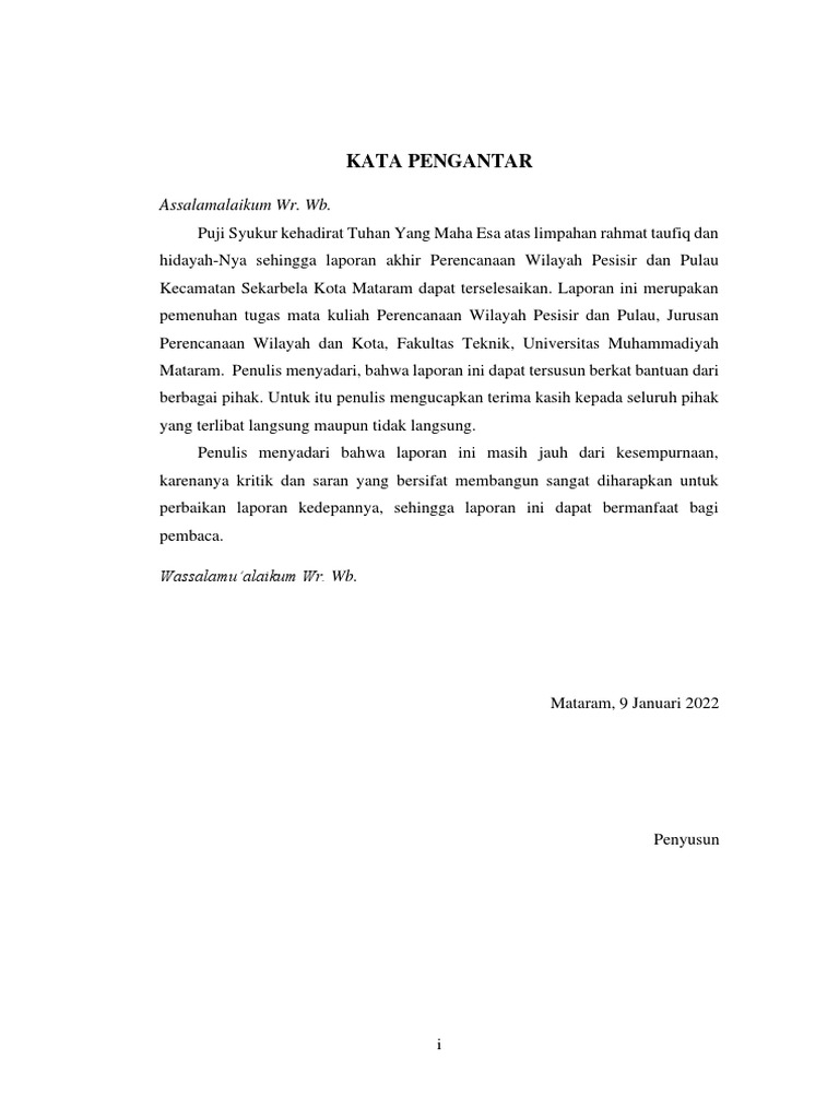 Perencanaan Pesisir Sekarbela Mataram | PDF