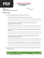 POST OBSERVATION Sample | PDF