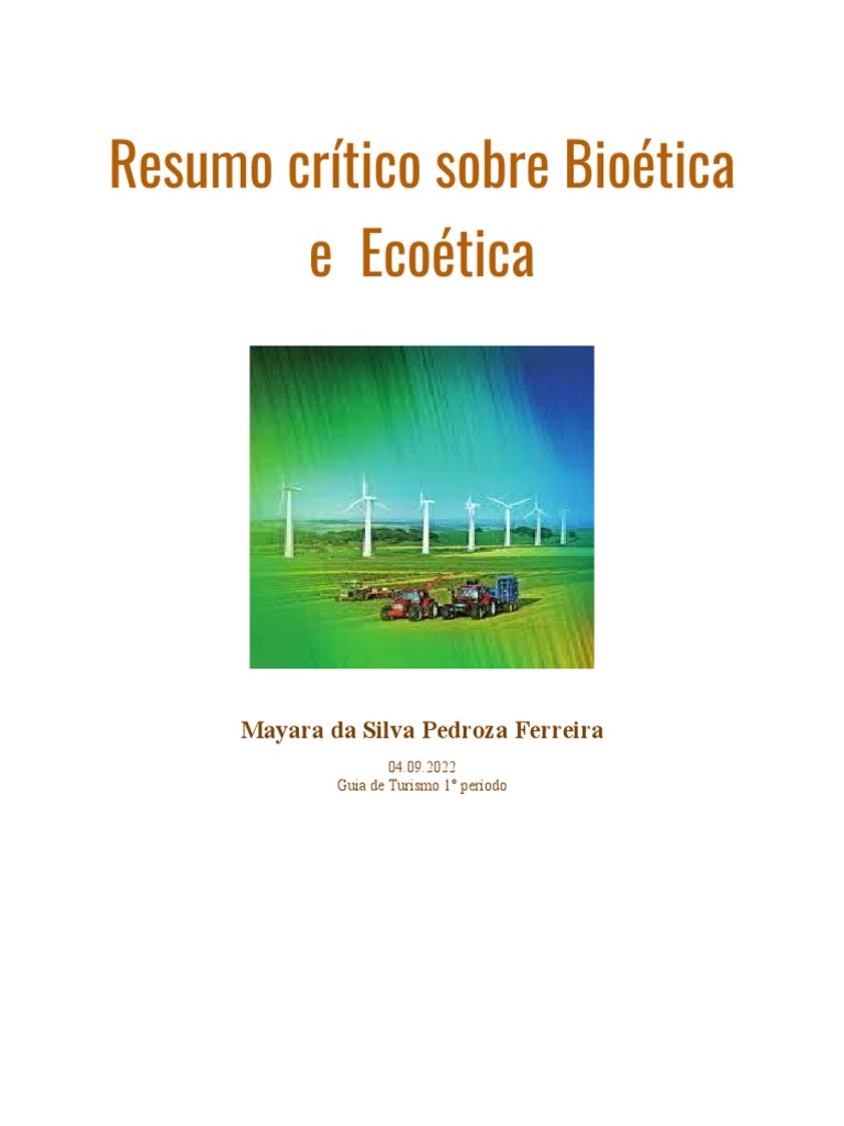 Resumo Bioética e Ecoética | PDF