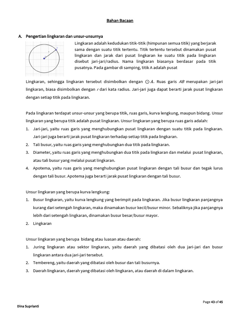 Rumus dan Konsep Juring Lingkaran | PDF | Sains & Matematika