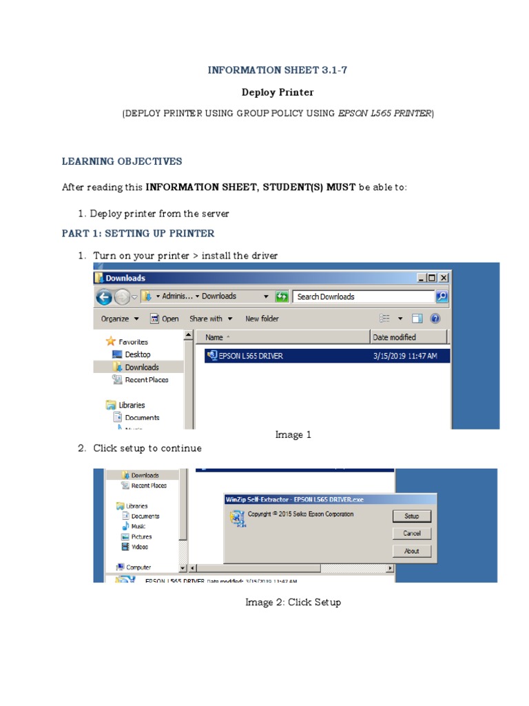 Deploying Epson L565 via Group Policy | PDF | Group Policy ...