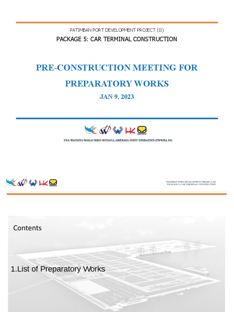 Pre-Con Meeting | PDF