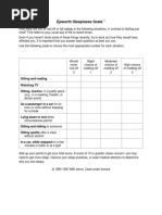Epworth Sleepiness Scale | PDF