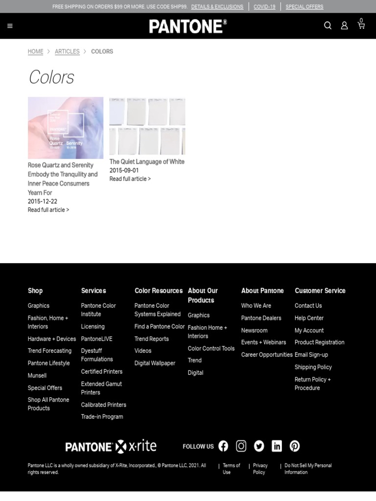 (Index) Colors - Pantone | PDF | Computing
