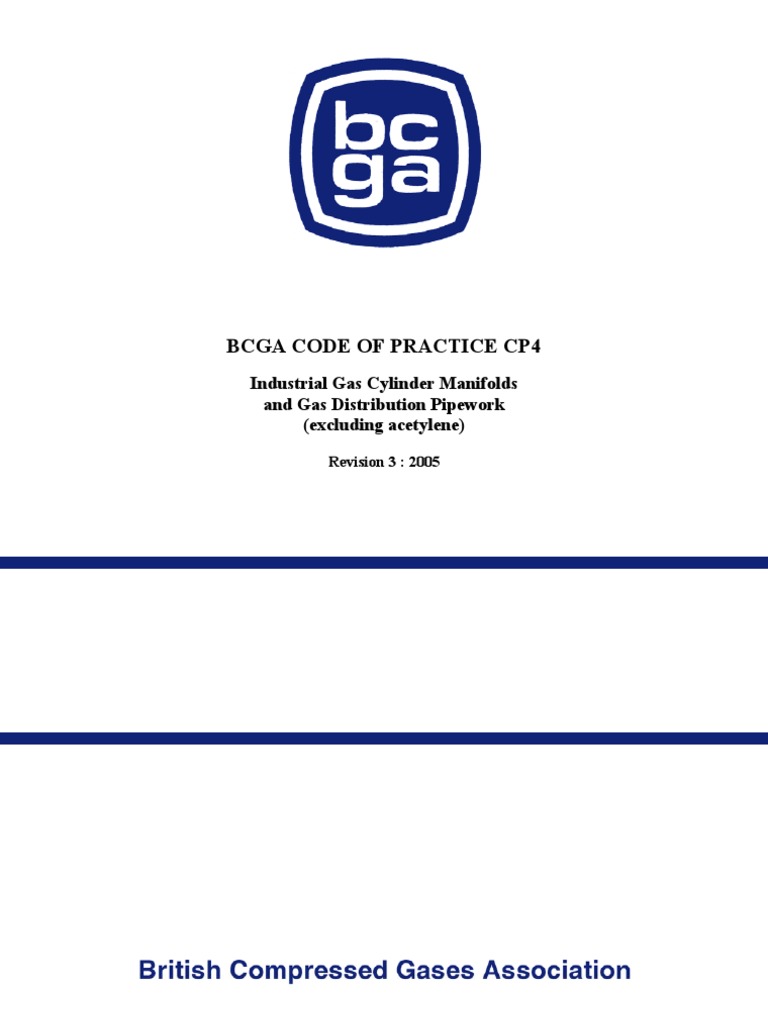 BCGA CP4 - Industrial Gas Cylinders and Gas Distribution | PDF | Oxygen ...