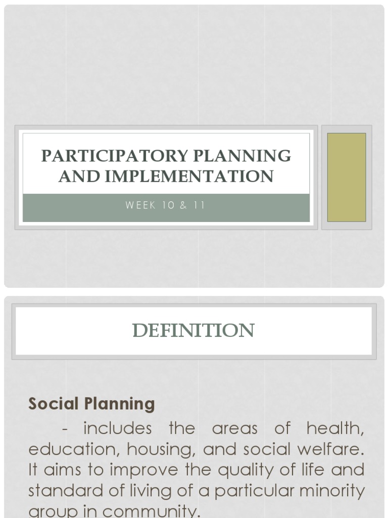 Participatory Planning and Implementation | PDF | Software Development Process | Evaluation