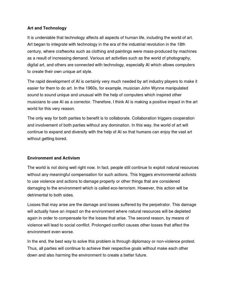 Esai Inggris Pdf Artificial Intelligence Intelligence Ai