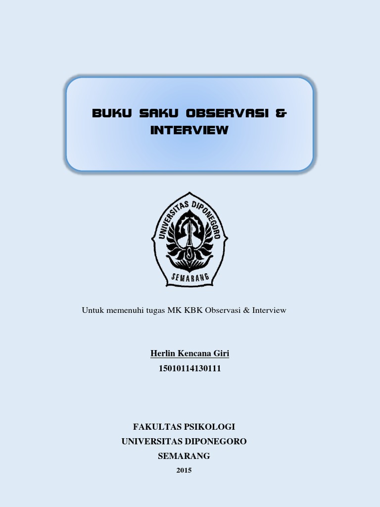 Buku Saku Observasi & Interview | PDF | Karier & Perkembangan