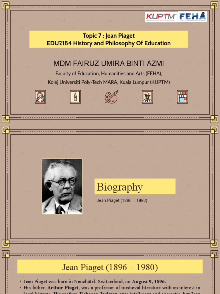 Jean Piaget (New) | PDF | Schema (Psychology) | Cognitive Development