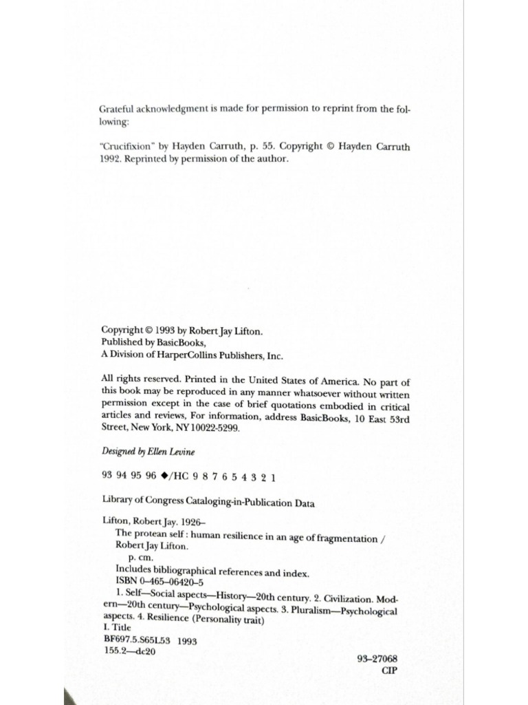 The Protean Self Human Resilience in An Age of Fragmentation | PDF | Psychotherapy | Fundamentalism