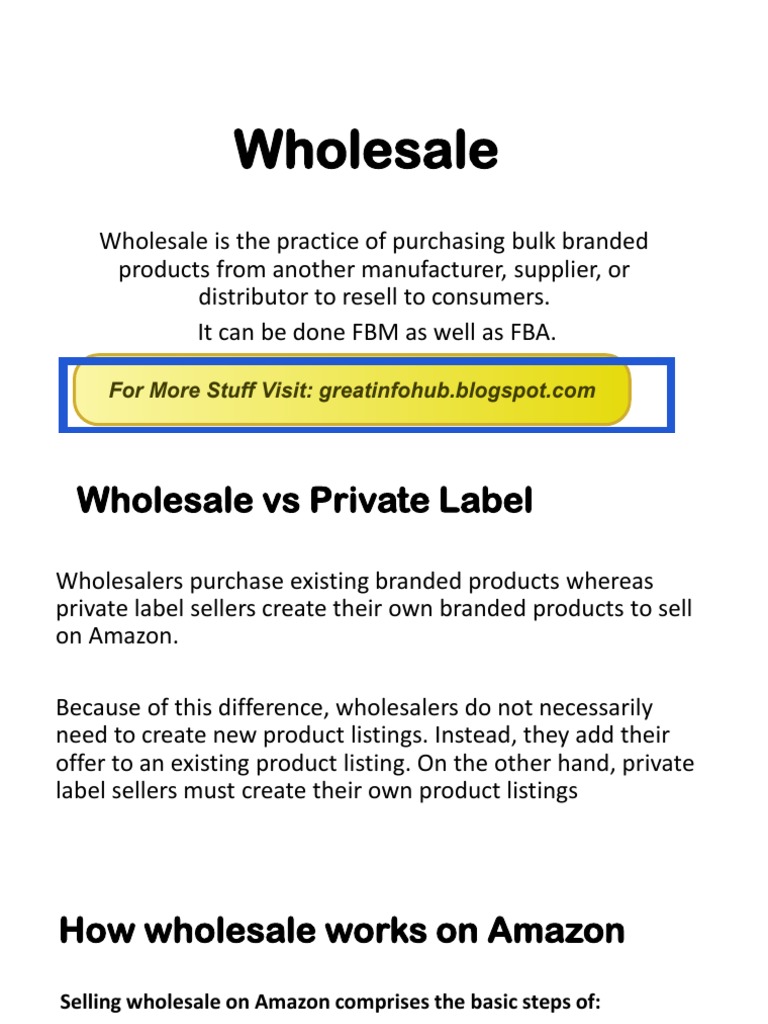 Wholesale Basic Info-9 Pages-Flattened | PDF | Sales | Brand