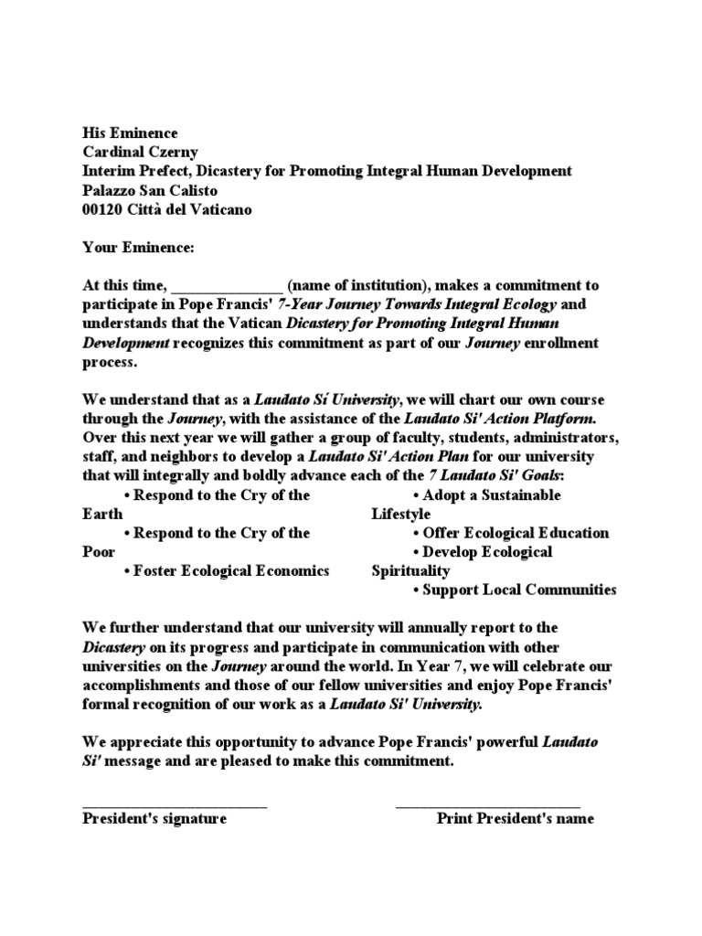 Commitment Letter English | PDF