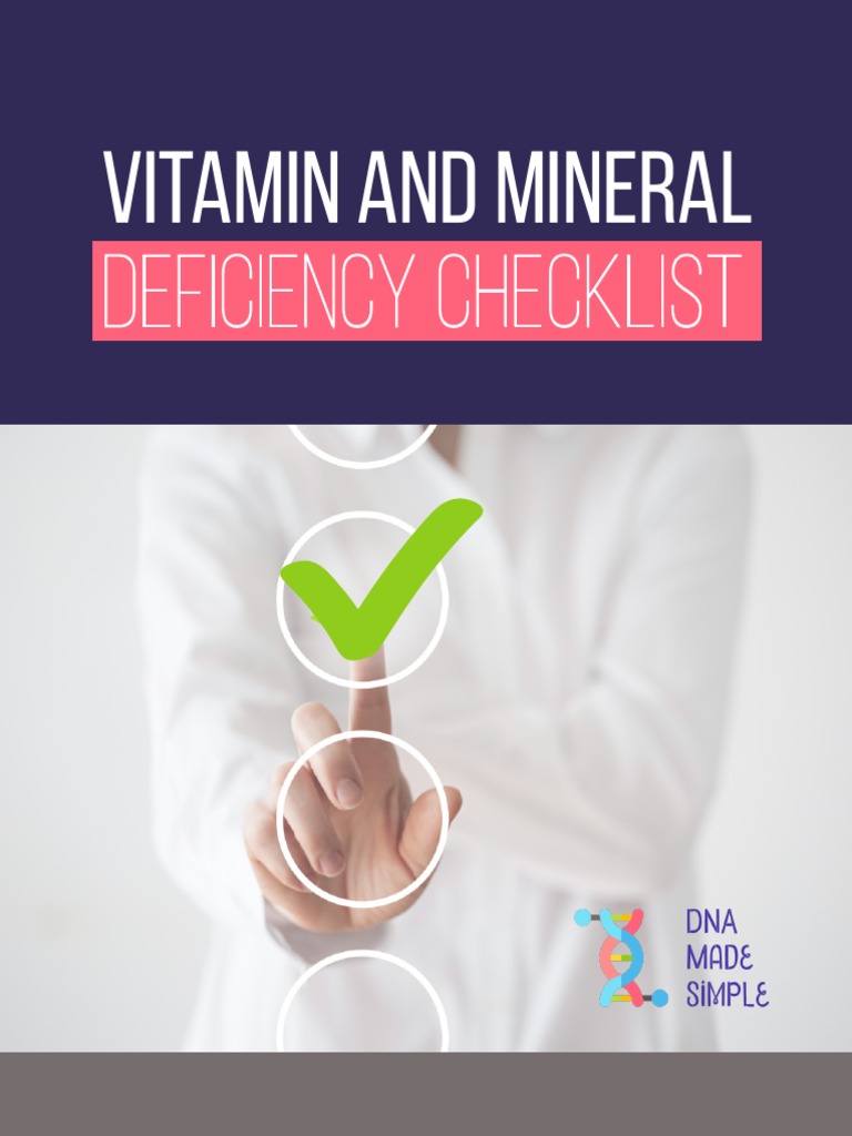 Vitamin and Mineral Deficiency Checklist | PDF | Paresthesia ...