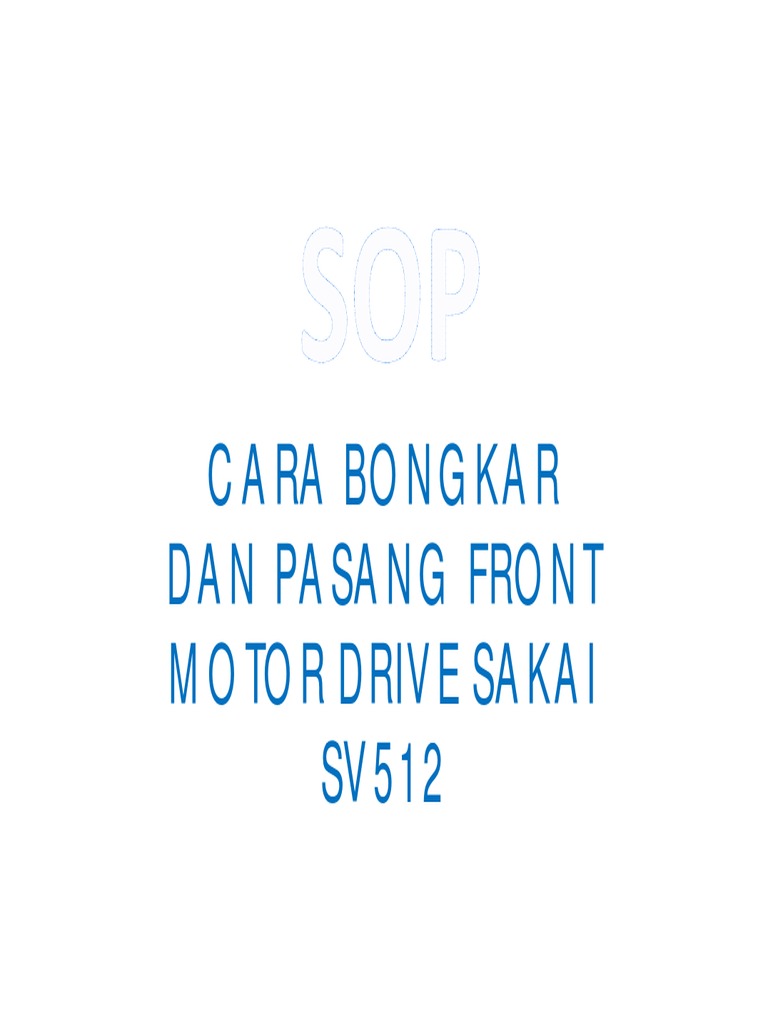 SOP Sakai SV512 | PDF