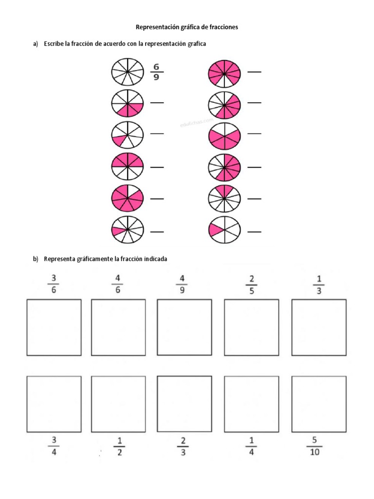 Representacion Grafica de Fracciones | PDF