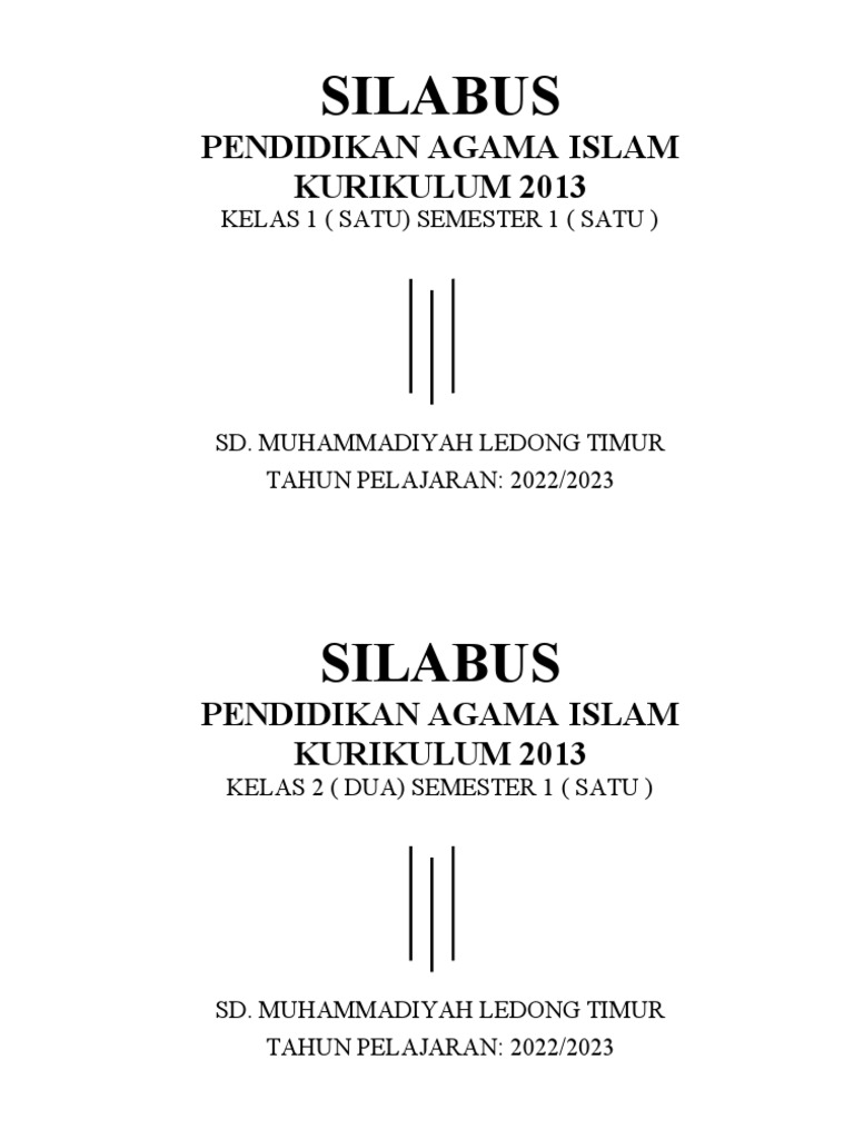 Silabus Pai | PDF | Perjalanan