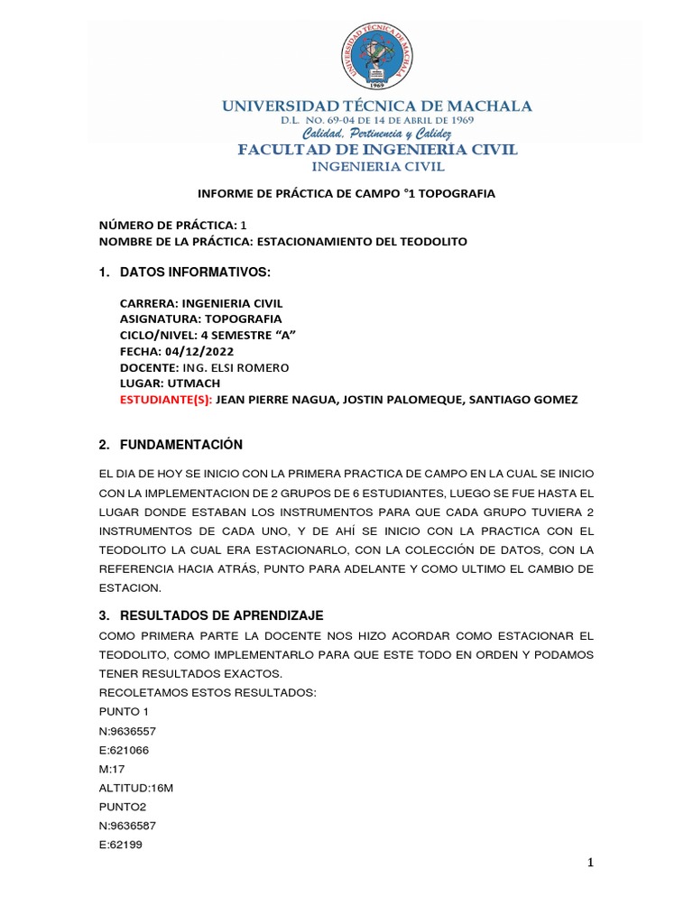 Practica de Campo | PDF