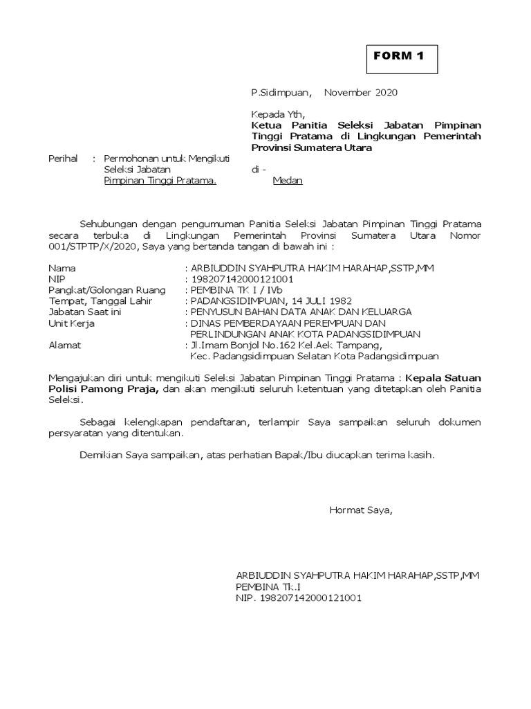 Form - Isian - 2020 Benar | PDF