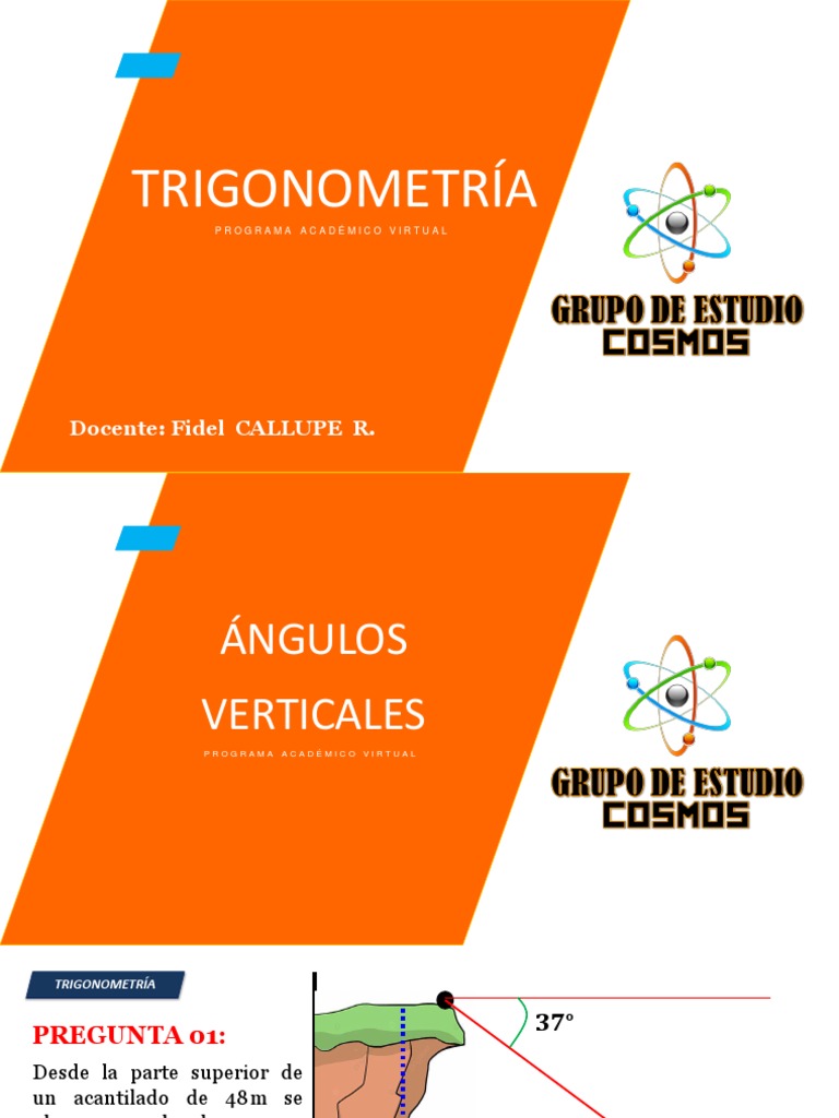 Angulos Verticales (2) - Sem 8 | PDF | Trigonometría
