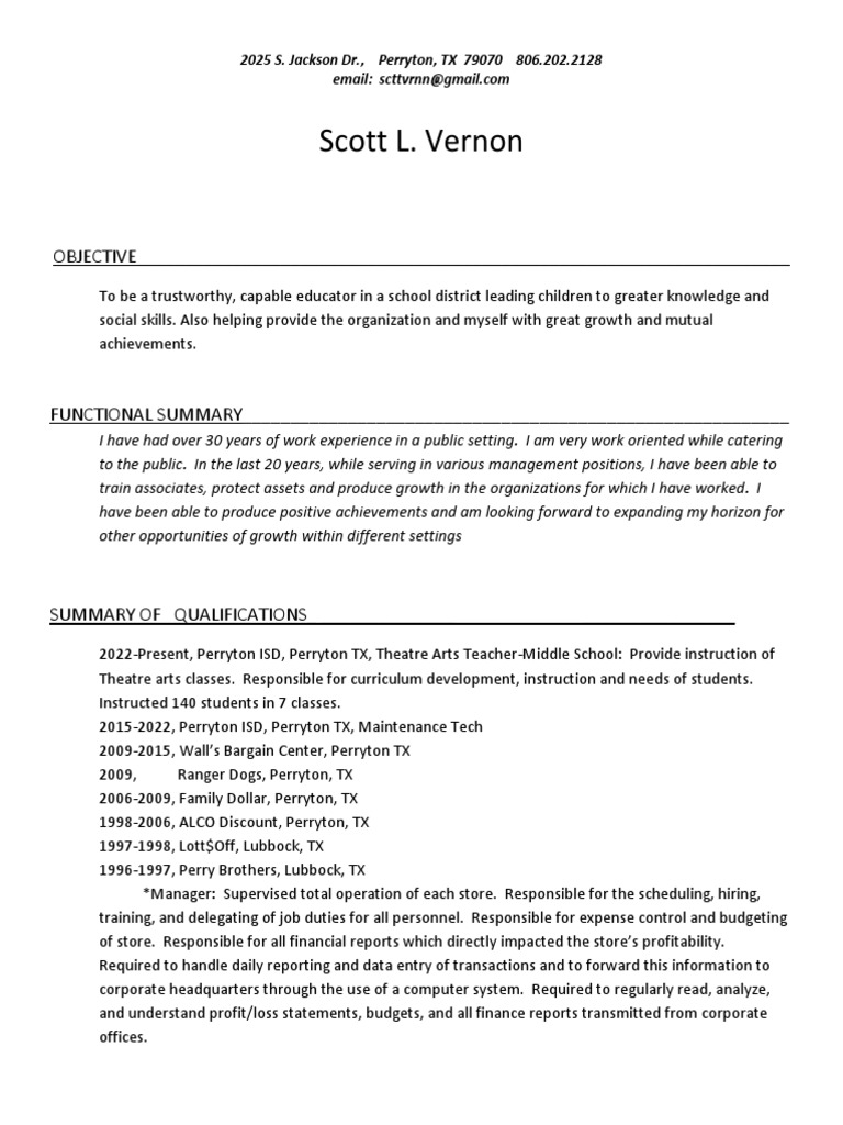 Resume-Scott Vernon | PDF