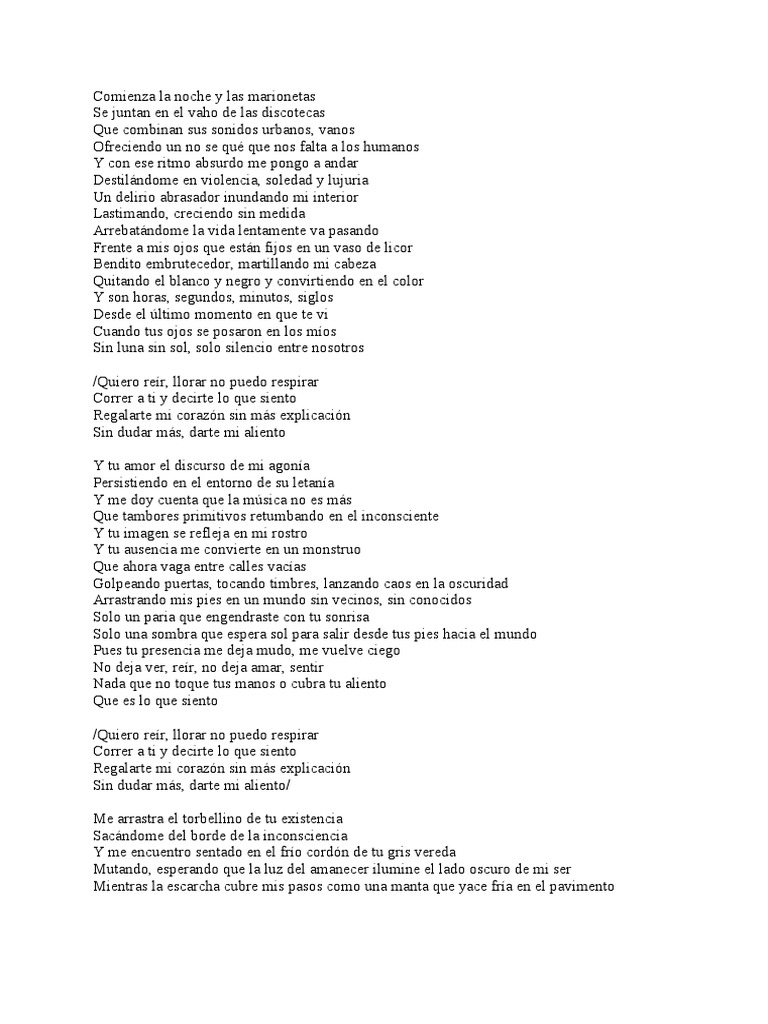 Letra de "Una Noche con Arte" | PDF | Arte