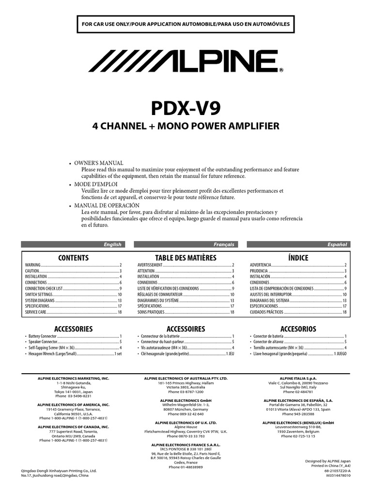 Om PDX-V9 | PDF | Electrical Engineering | Electricity