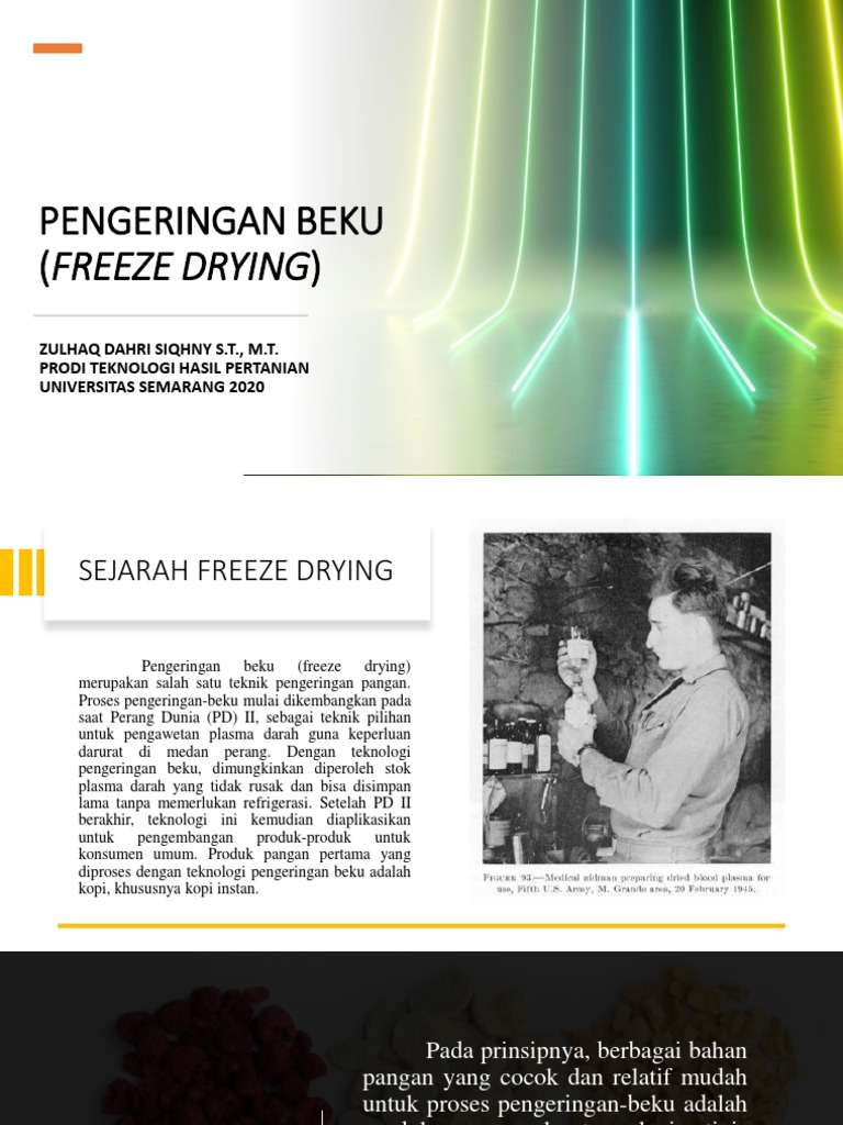 Sejarah dan Proses Freeze Drying | PDF