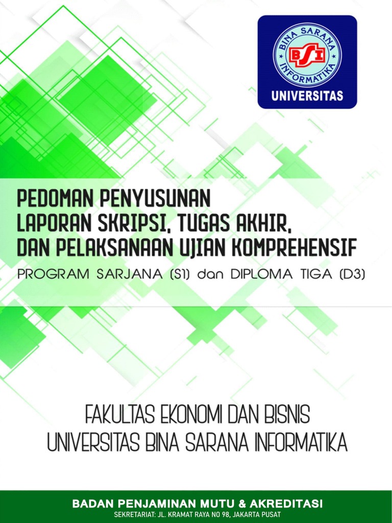 Pedoman Lap Skripsi TA UBSI FEB Periode I 2021 | PDF