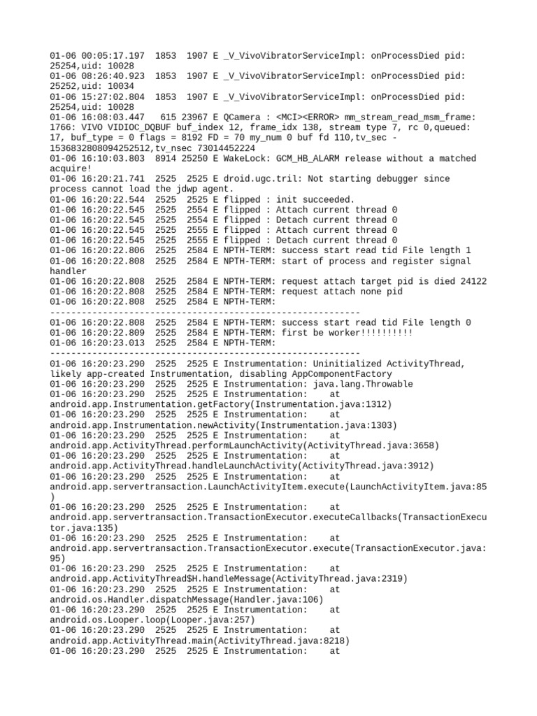 Log | PDF | Java (Programming Language) | Android (Operating System)