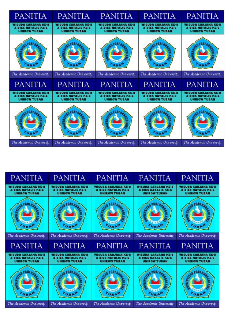 Kartu Nama Panitia Wisuda | PDF