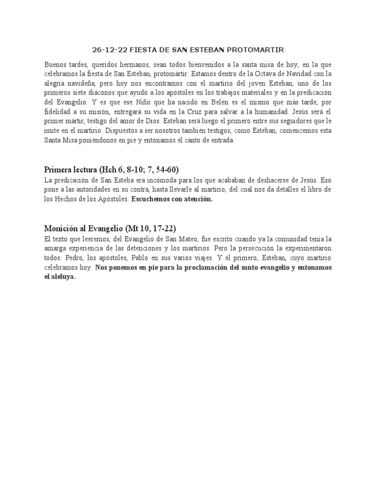 Moniciones Octava de Navidad | PDF | Misa (liturgia) | Jesús