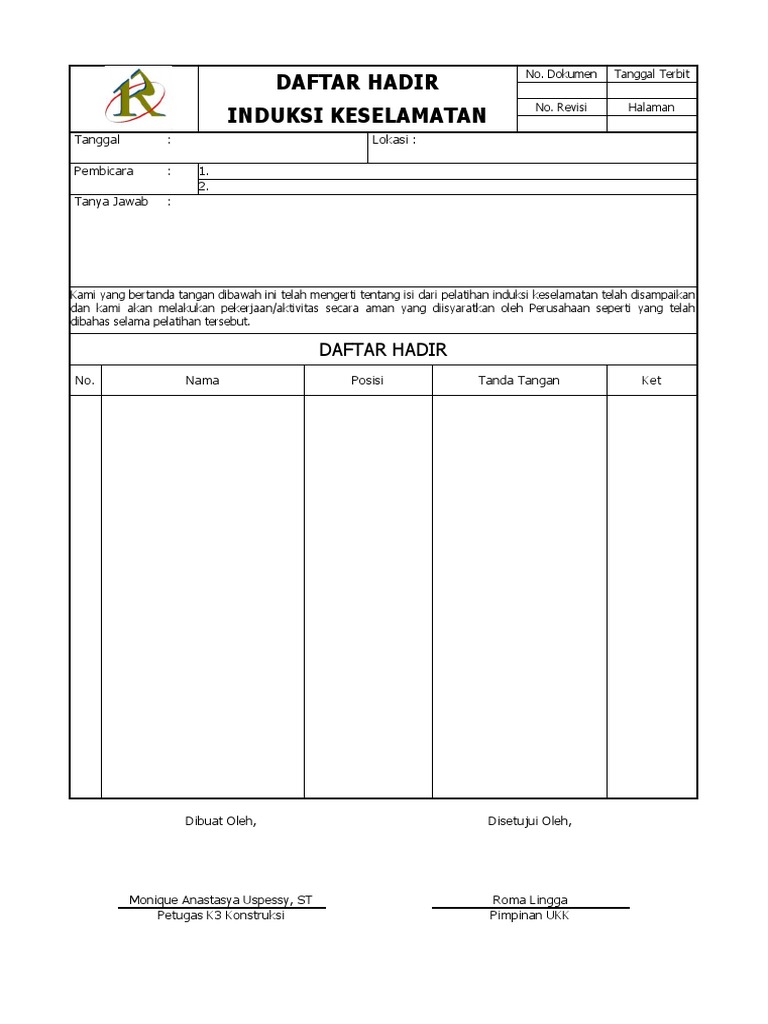 Format Laporan Pelaksanaan RKK | PDF