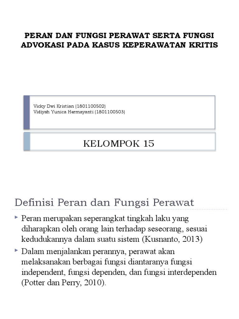 Peran Advokasi Perawat Kritis | PDF | Pengembangan Diri