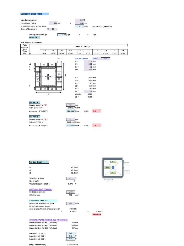 Silo Base Plate Design Specifications | PDF | Materials | Building ...