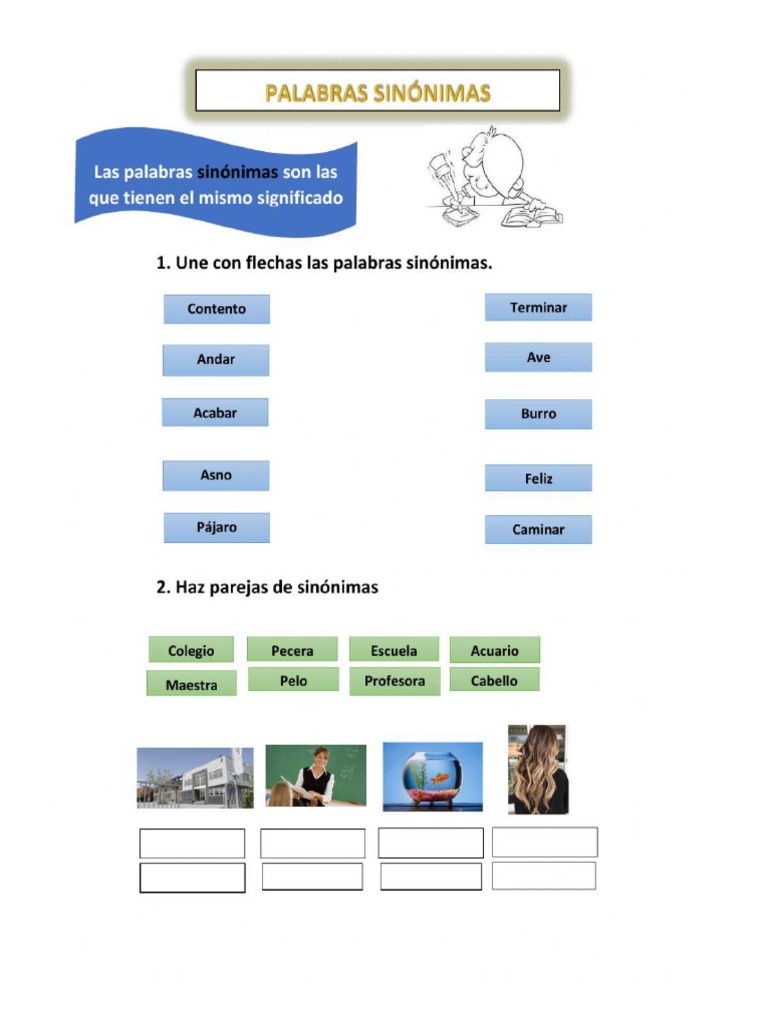 Ejercicios Sinónimos | PDF