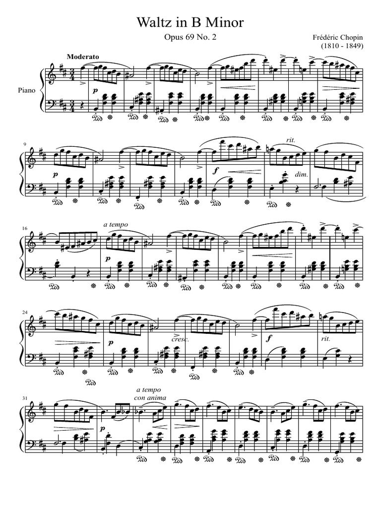 Waltz in B Minor | PDF | Musical Forms | Instrumental Solo Pieces
