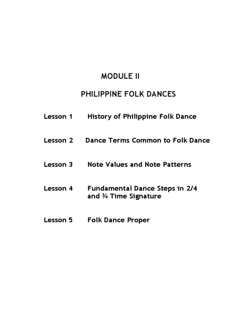Phed 103 Dances Module Ii | PDF | Dances | Foot