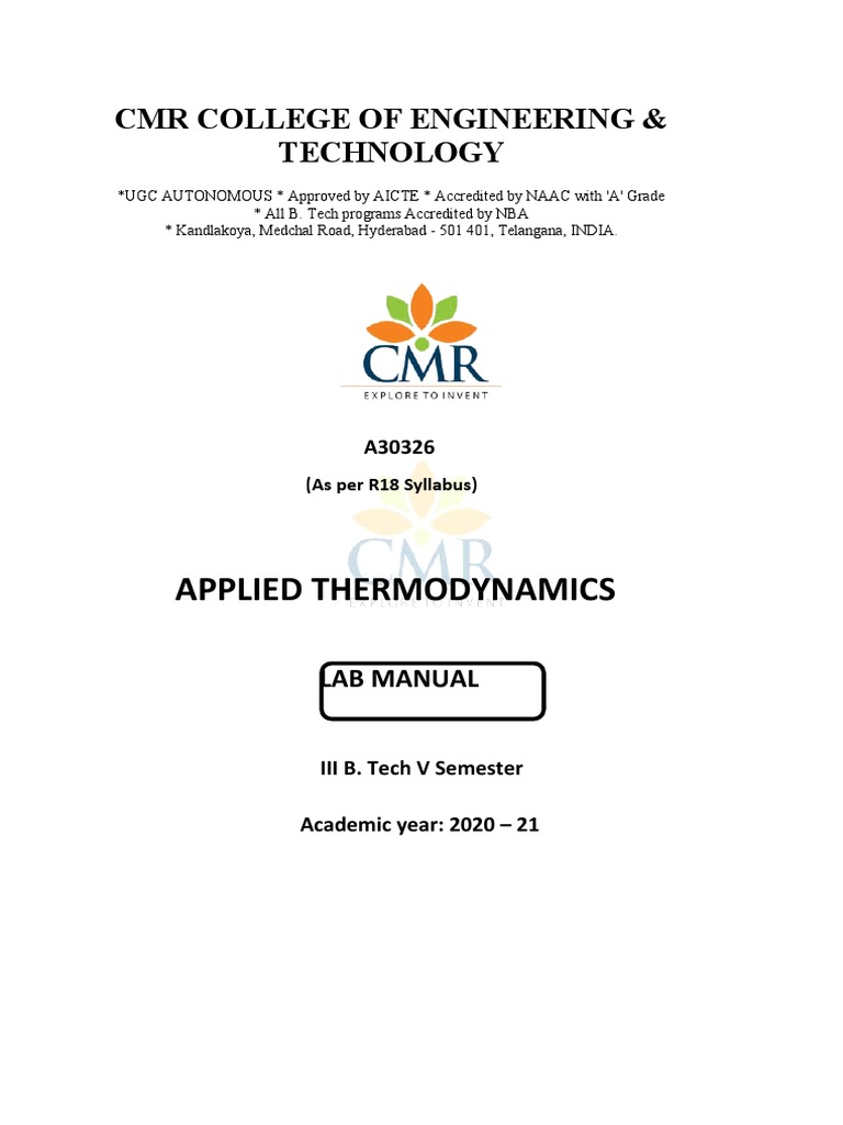 Lab Manual Cover Pages | Download Free PDF | Internal Combustion Engine ...
