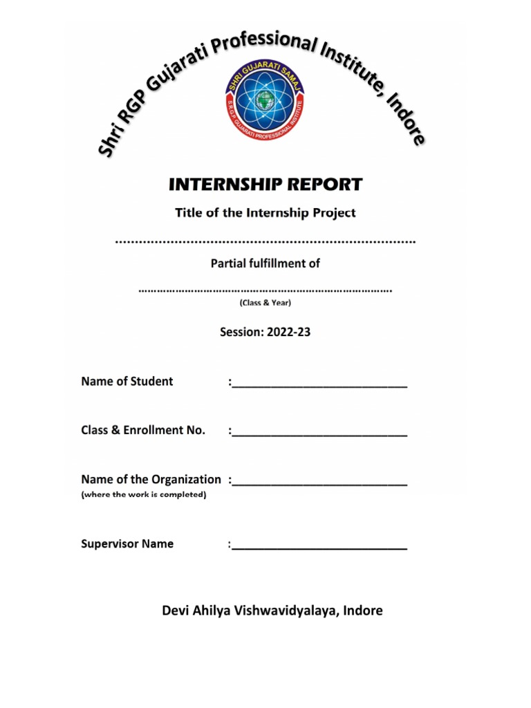 Final Internship Report Format | PDF | Internship | Job Hunting