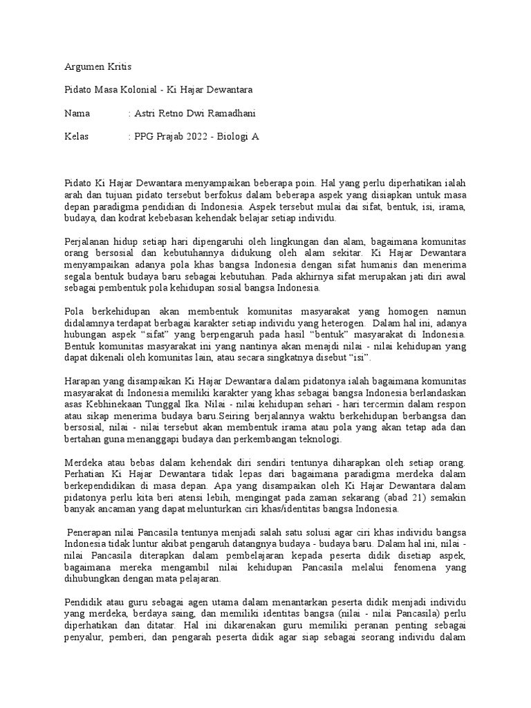 Argumen Kritis | PDF