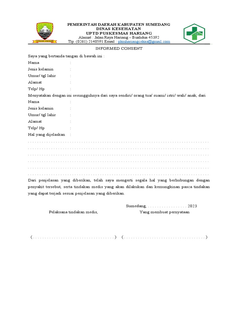 Informed Consent Tindakan Medis | PDF