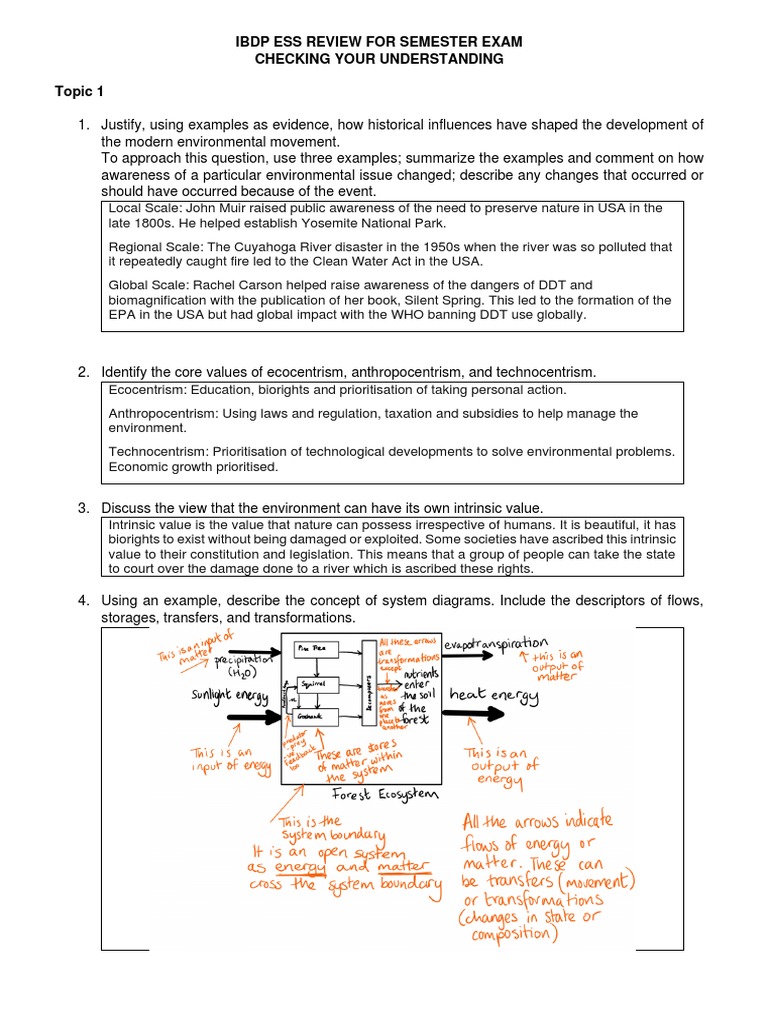Reviewing Key Concepts in Ecosystems and Sustainability | PDF | Primary ...