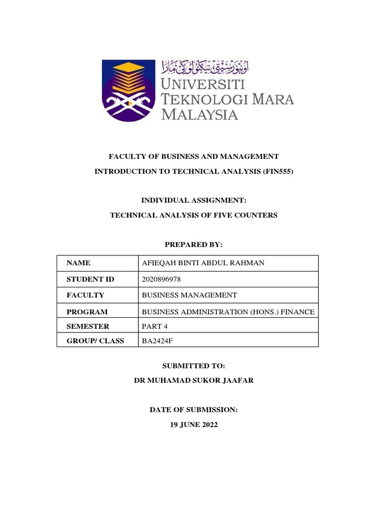 FIN555 Individual Assignment - Afieqah Binti Abdul Rahman - 2020896978 - BA2424F | PDF | Market ...