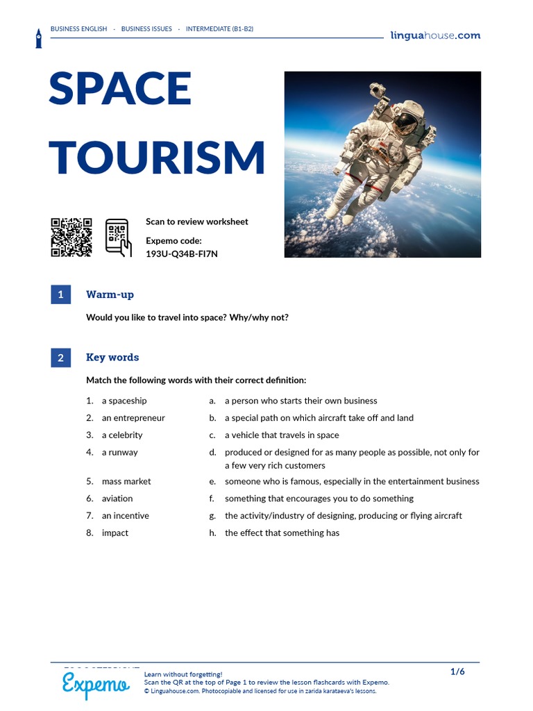 Space Tourism British English Student | PDF | Outer Space | Astronautics