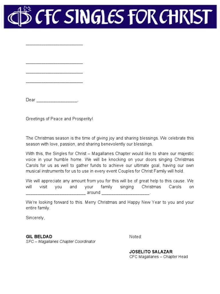 Solicitation Letter - SFC | PDF