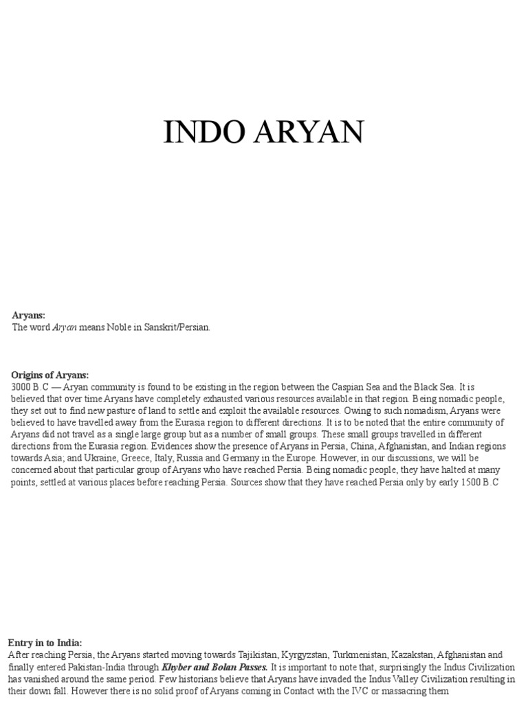 Indo Aryan | PDF