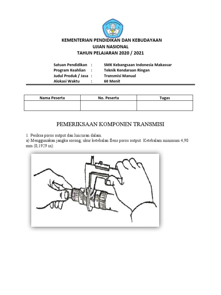 Transmisi Jobsheet | PDF