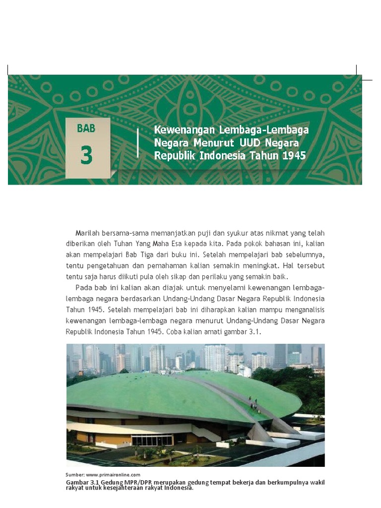 Kewenangan Lembaga Lembaga Negara Menurut Uud Nri Tahun 1945 Pdf 