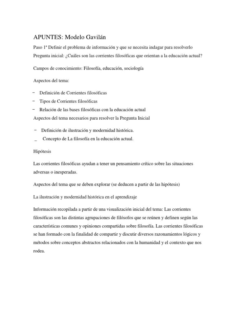 Apuntes Modelo Gavilàn | PDF Apuntes Modelo Gavilàn | PDF